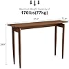 Amazon.com: KASLANDI Console Sofa Table, All Solid Wood Entryway Table ...