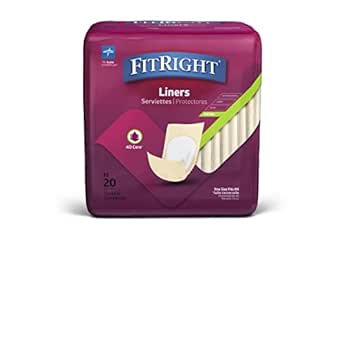 Amazon.com: FitRight Extra Incontinence Liners, Moderate Absorbency, 13 ...