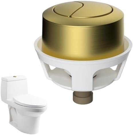 Hibbent Toilet Flush Button, Round Head Dual Toilet Push Button ...