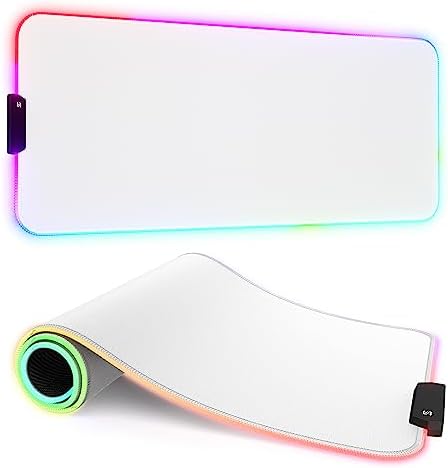 Amazon.com : AnubisGX White RGB Mouse Pad | Premium XL Waterproof ...