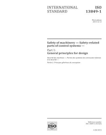 ISO 13849-1:2015, {} Edition: Safety of machinery - Safety-related ...
