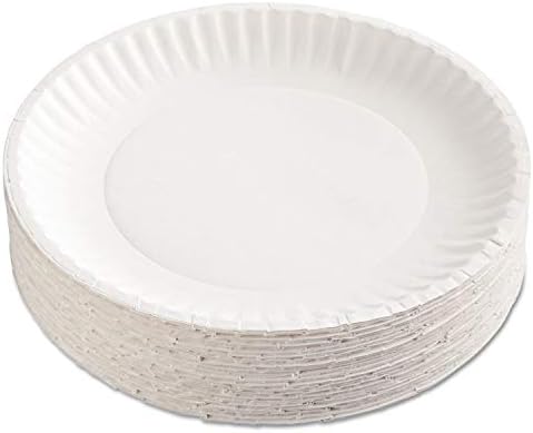 Amazon.com: AJM Packaging CP9GOEWH 9" Gold Label Coated Paper Plate ...