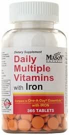 Amazon.com: Mason Vitamins Mason Daily Multiple Vitamins With Iron ...