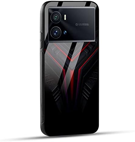 NDCOM for iQOO 9 Pro 5G Back Cover Abstract Robotic Printed Glass Case ...