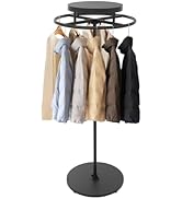 Amazon.com: JINHZIXIU 360° Rotating Clothes Rack Floor Standing Garment ...