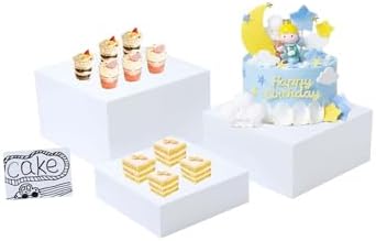 Amazon.com: Zsdios Buffet Risers, 4Pcs Acrylic Risers Dessert Table ...