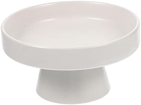 Luxshiny Ceramic Footed Bowl - Fruit Serving Tray, Decorative Pedestal ...