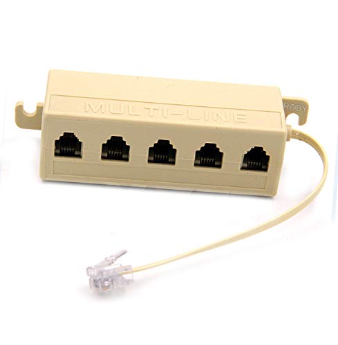 3PCS Phone Line Splitters RJ11 6P4C -1 male to 5 Female Phone Convertor ...