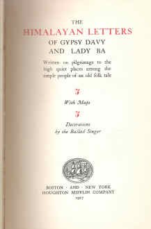 The Himalayan Letters of Gypsy Davy and Lady Ba: Amazon.co.uk: Gypsy ...