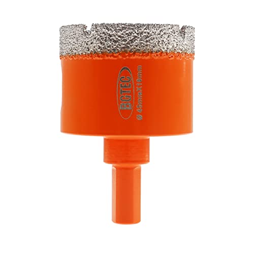 Snapklik.com : Dry Diamond Core Drill Bit, BGTEC 45mm 1-4/5 Vacuum ...