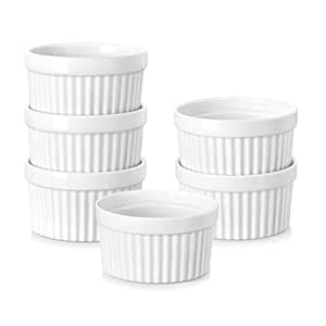 Buy MALACASA Ramekins 4 oz Oven Safe, Porcelain Creme Brulee Ramekins ...