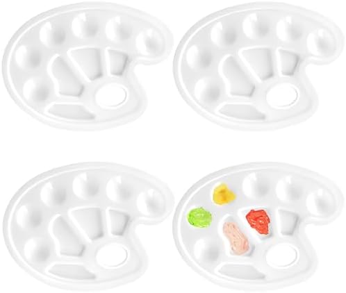 DSLSQD 4 Pieces Acrylic Paint Palette Paint Pallet Clear Paint Tray Non ...