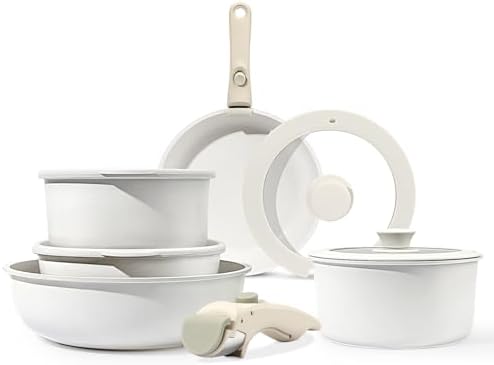 CAROTE Pots and Pans Set, Nonstick Cookware Sets Detachable Handle ...