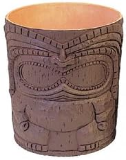 Amazon.com: KC Hawaii Poly Resin Trash Can Tiki 9.5" : Home & Kitchen