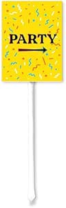 Amazon.com : Bidesign (8X12) IN Party This Way Yard Signs Arrow With ...