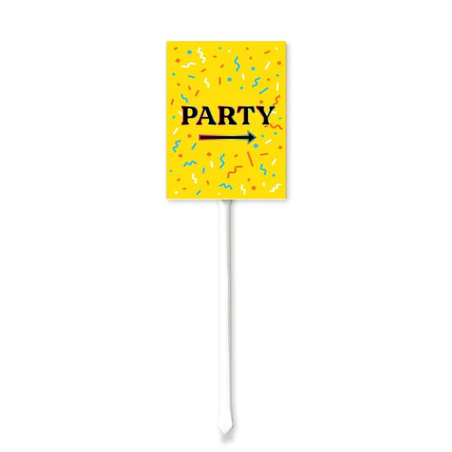 Amazon.com : Bidesign (8X12) IN Party This Way Yard Signs Arrow With ...