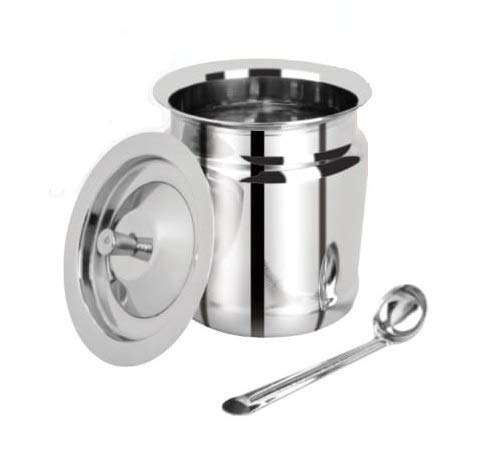 Buy Sanman Stainless Steel Ghee Pot - 250 ml, Silver Online at Low ...