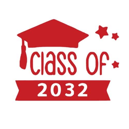 Amazon.com: Class Of 2032 Stars Decal, Graduation Iron On Decal, DIY ...