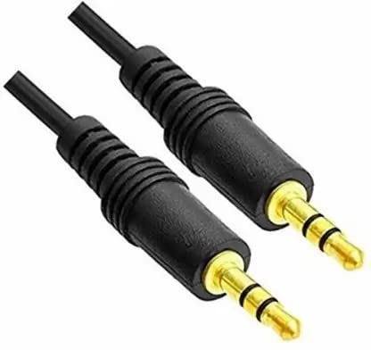 E True AUX Cable 2 m Audio Aux Cable with Gold Plated Connectors - 3 ...