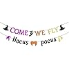 Amazon.com: Glitter Hocus Pocus Come We Fly Banner- Hocus Pocus Party ...