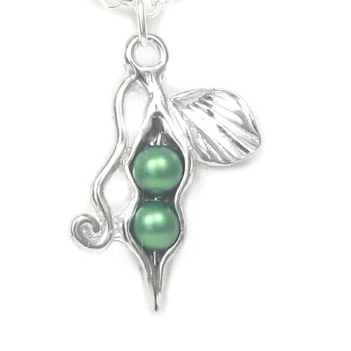 Amazon.com: Pea Pod Necklace - 2 Peas in a Pod - Gift Packaged for Mom ...