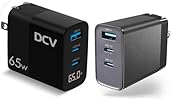 Amazon.com: DCV 65W USB C Charger, GaN 3-Port Fast Charging Block with ...