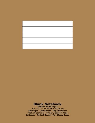 Blank Notebook: Unlined White Paper - 8.5" x 11" - 21.59 cm x 27.94 cm ...