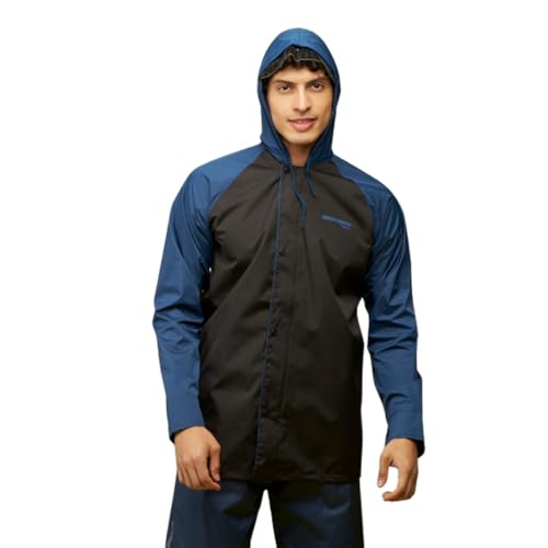 ZEEL Water Fighter Rain Coat for Men with Adjustable Hood, Polyester ...