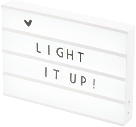 BUTLERS Blockbuster Lightbox mit schwarzen Buchstaben - LED Lichtbox ...
