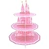 Amazon.com: KALEFO Princess Party Supplies 3 Tier Cupcake Stand Girl ...
