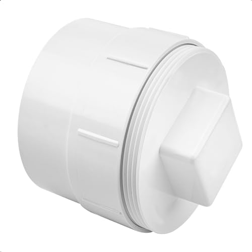 Amazon.com: 6" PVC Sewer Cleanout Adapter with Plug Pipe Fitting, DWV ...