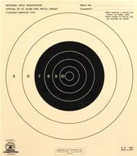 25 Yard Slow Fire Pistol Target, Official NRA Target B-16, Bullseye ...