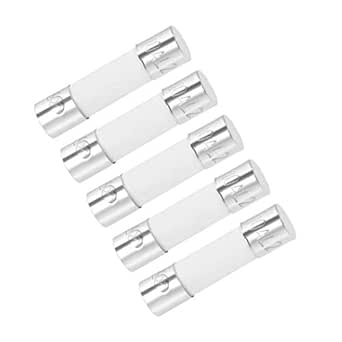uxcell Ceramic Cartridge Fuses 10A 250V 5x20mm Ceramic Fuses Fast Blow ...