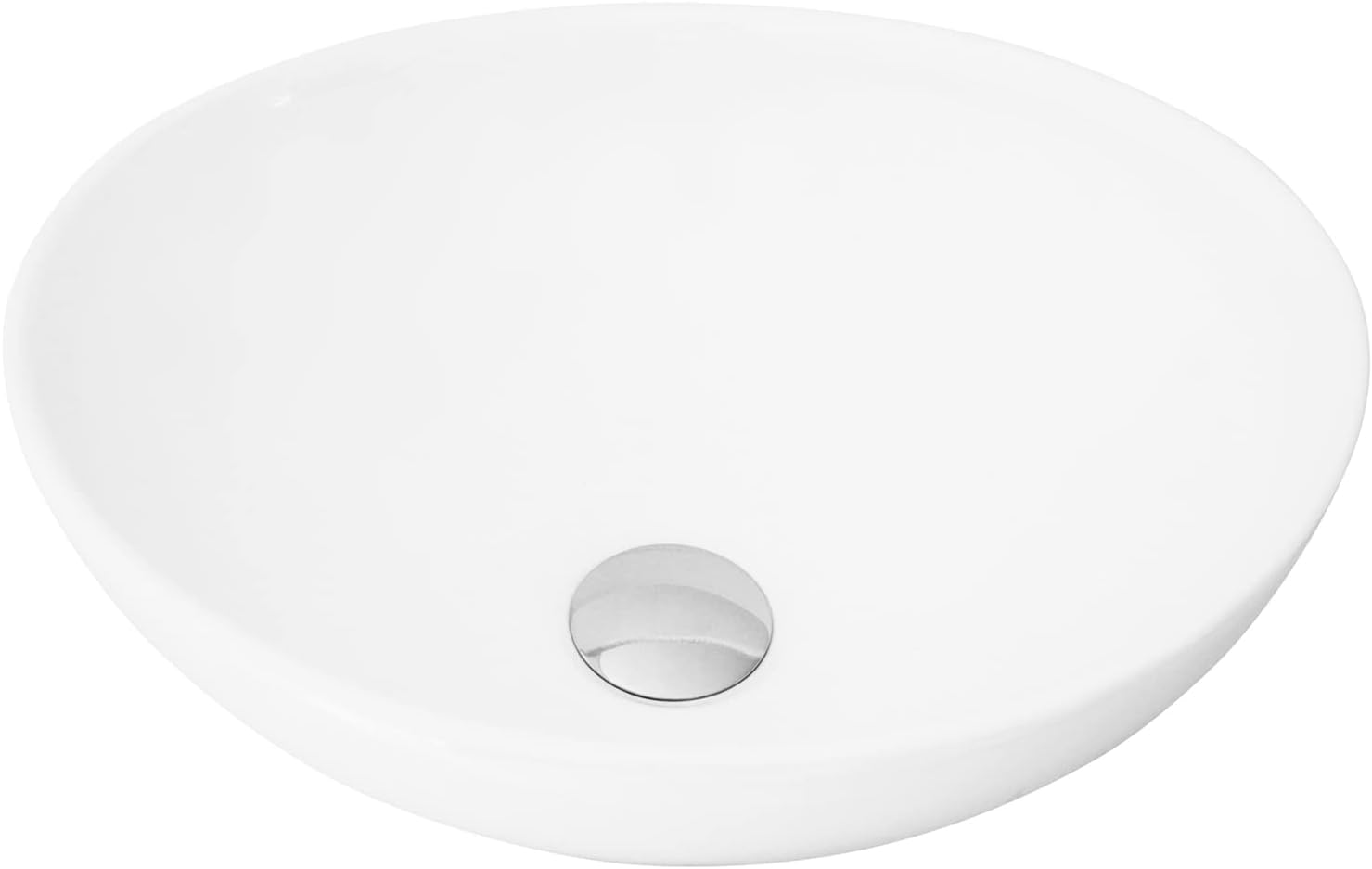 STYLISH 16 inch Oval Bathroom Over The Counter Sinks | Fine Porcelain ...