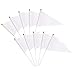 Amazon.com : 50 Pack White Pennant Small Mini Flags On Sticks,Hand Held ...