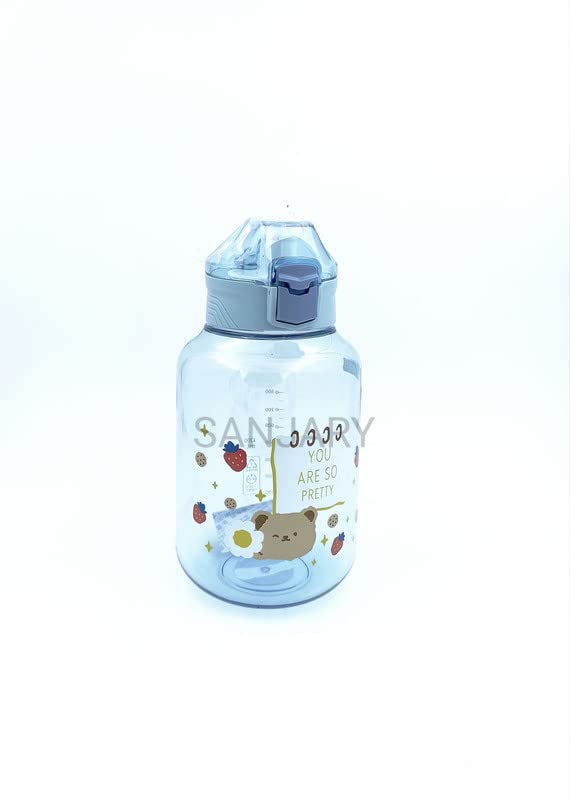 SANJARY Water Bottle Food Grade PP+PC Cartoon Print Bottle Leak Proof ...