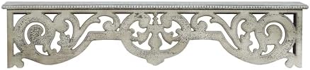 Amazon.com: Deco 79 Wooden Scroll 1 Shelf Wall Shelf with Gray ...