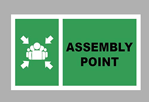 SIGN EVER Assembly Point Sign Board for Office Factory School Doors ...
