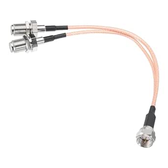 sourcing map RG6 Splitter Coax Cable 3 Way F Male to 2 F Female Adapter ...