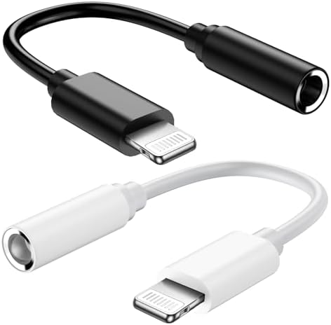 Amazon.com: iPhone Aux Adapter, 2 in 1 Dual Lightning to 3.5mm Audio ...