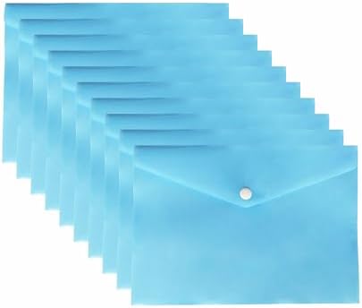 M1SS 30 Pcs A5 Pastel Blue Colour Plastic Wallets Folder Documents ...