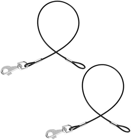 2 Pack Chew Proof Dog Leash Extension Metal Cable Lead, Heavy Duty ...
