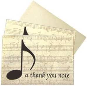 Amazon.com : Boxed Set Of Musical / Music Themed "Thank You" Note Cards ...