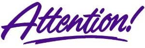 Amazon.com - Attention Decal Sticker (purple, 36 inch) Purple - Wall ...