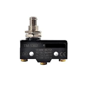 Amazon.co.jp: リミットフレッティングスイッチ TM-1307 (LXW5-11M と交換可能) マイクロストロークスイッチ銀接点 1NO1NC 黒 380V 15A : 産業 ...