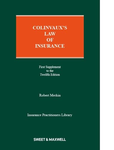 Colinvaux's Law of Insurance (1st Supplement): Amazon.co.uk: Merkin ...