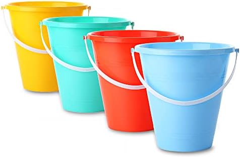 Amazon.com: Red and Blue Patriotic Sand Buckets (Set of 12) Fourth of ...