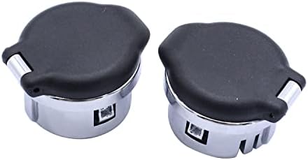 Amazon.com: LECWOF Set of 2 Plug Cover Cap 12V Chrome Replacement Power ...