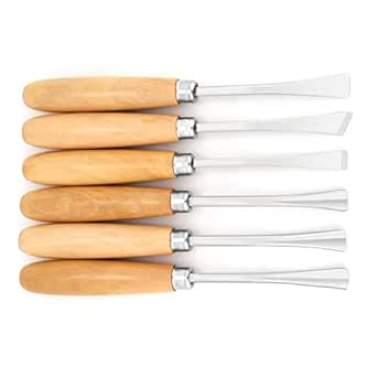6 Pieces Wood Carving, Set of Sculpture Tools DIY Hand Chisels with ...