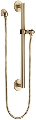 DELTA FAUCET 51600-CZ Adjustable Slide Grab Bar Assembly with Elbow ...